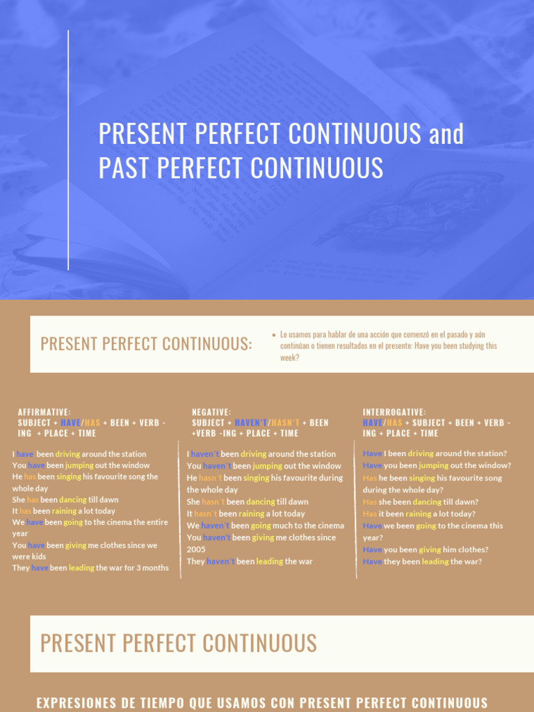 Present Perfect Continuous Vs Past Perfect Continuous | PDF