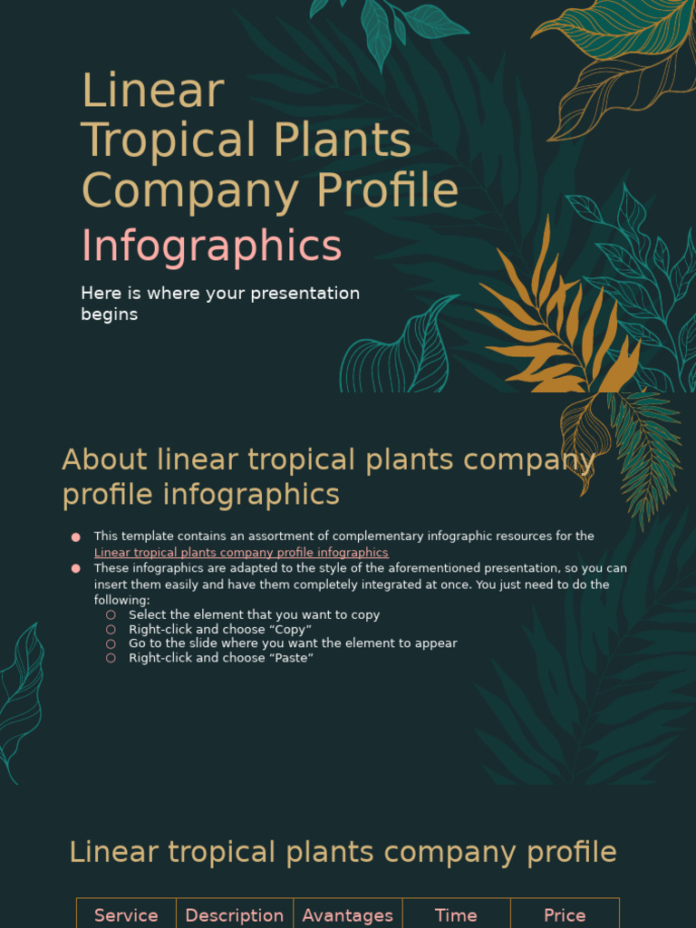 Linear Tropical Plants Company Profile | PDF | Planets | Planets In ...