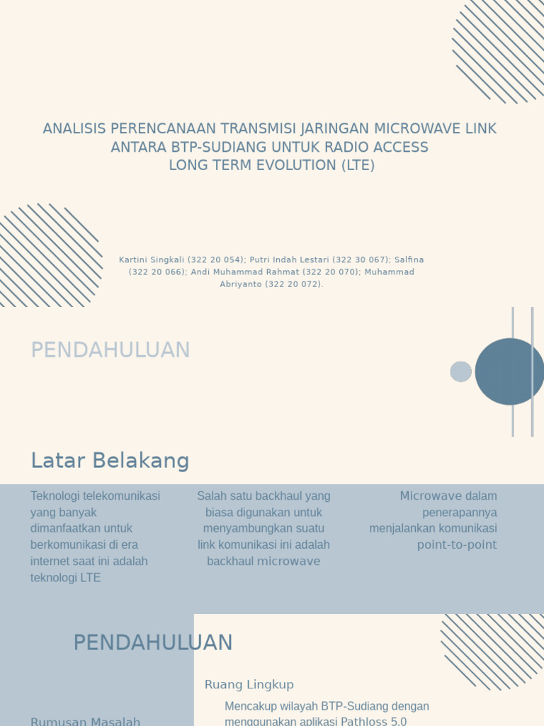 Analisis Perencanaan Transmisi Jaringan Microwave Link Antara BTP - Sudiang Untuk Radio Access ...