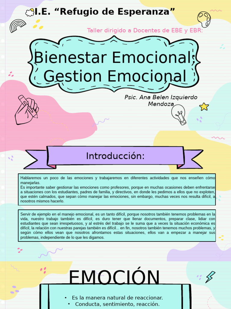Bienestar Emocional - Docentes | PDF