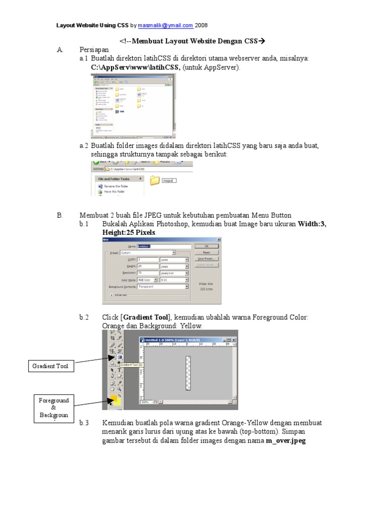 Membuat Layout Website Dengan CSS | PDF