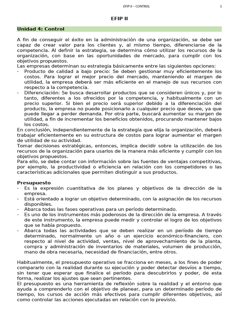 EFIP II - 4 Control | PDF