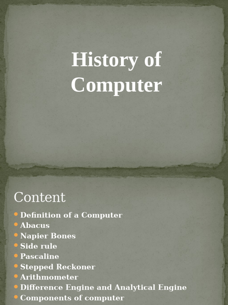 CSE History of Computers | PDF