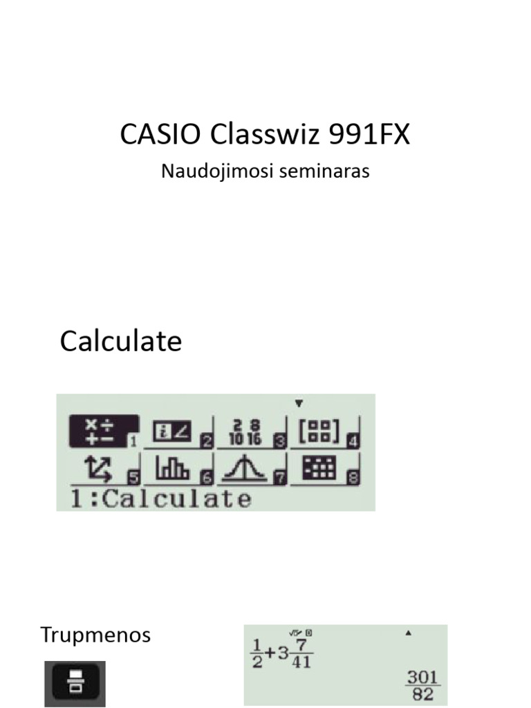 Casio Classwiz 991fx | PDF
