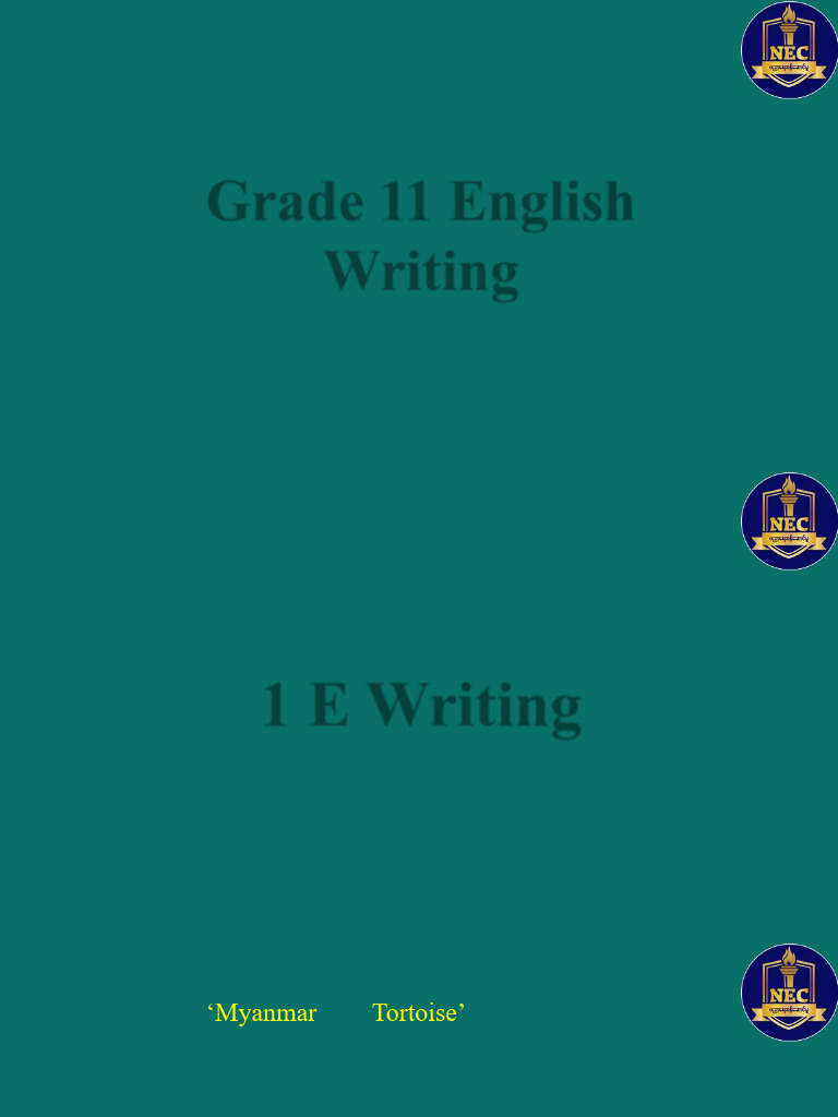 G 11 Eng Writing | PDF