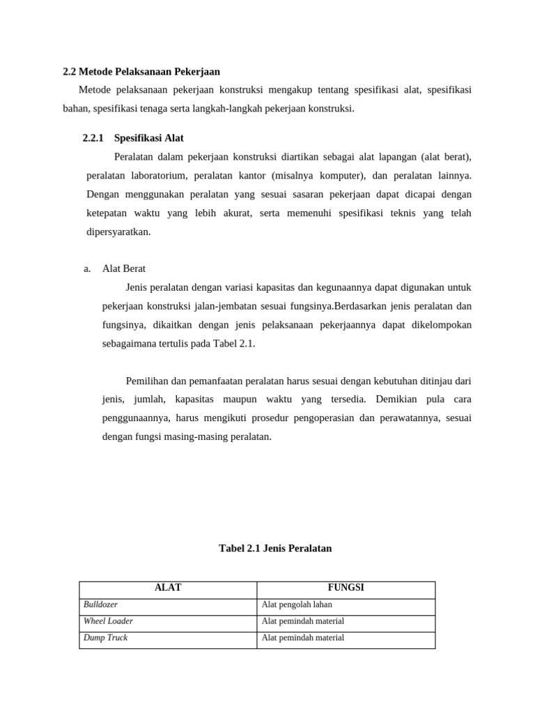 Metode Pelaksanaan Pekerjaan | PDF