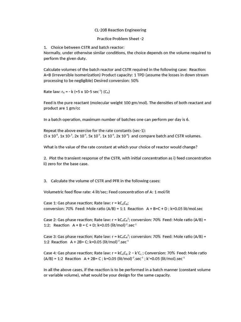 cl-208 Practice Problems-2 | PDF