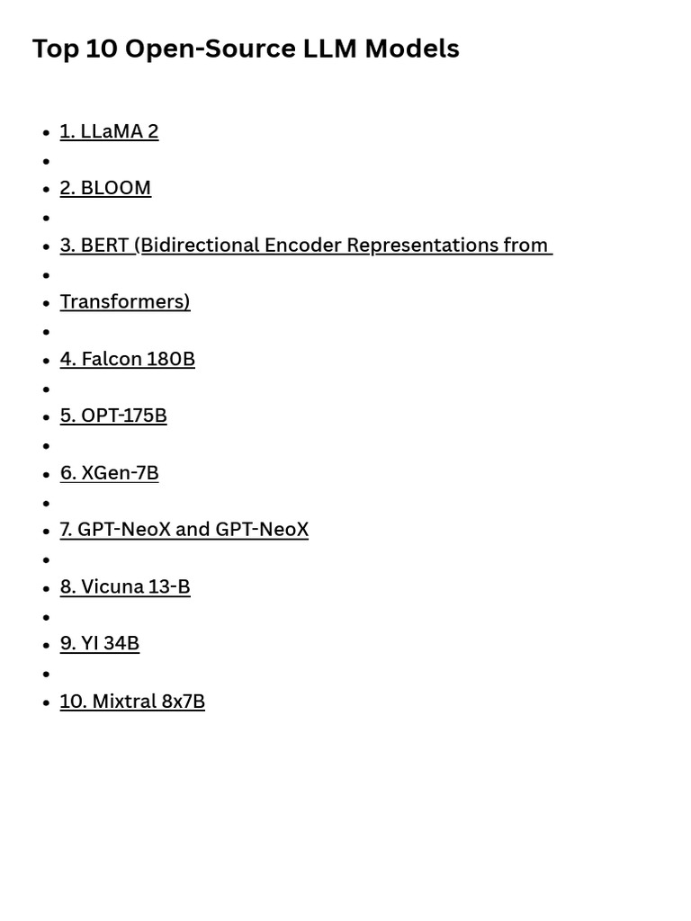Top 10 Open Source Llm Models Pdf 