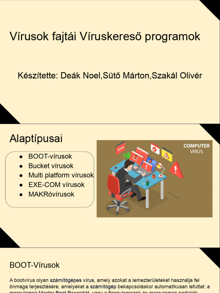Vírusok Fajtái Vírus Kereső Programok | PDF