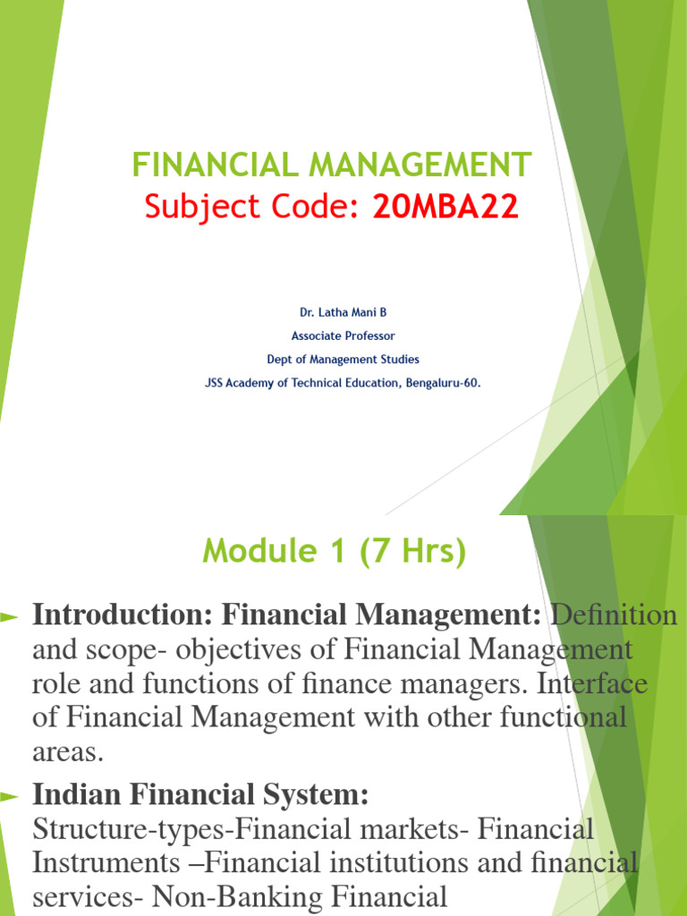 Mod 1_Introduction to FM.ppt | PDF