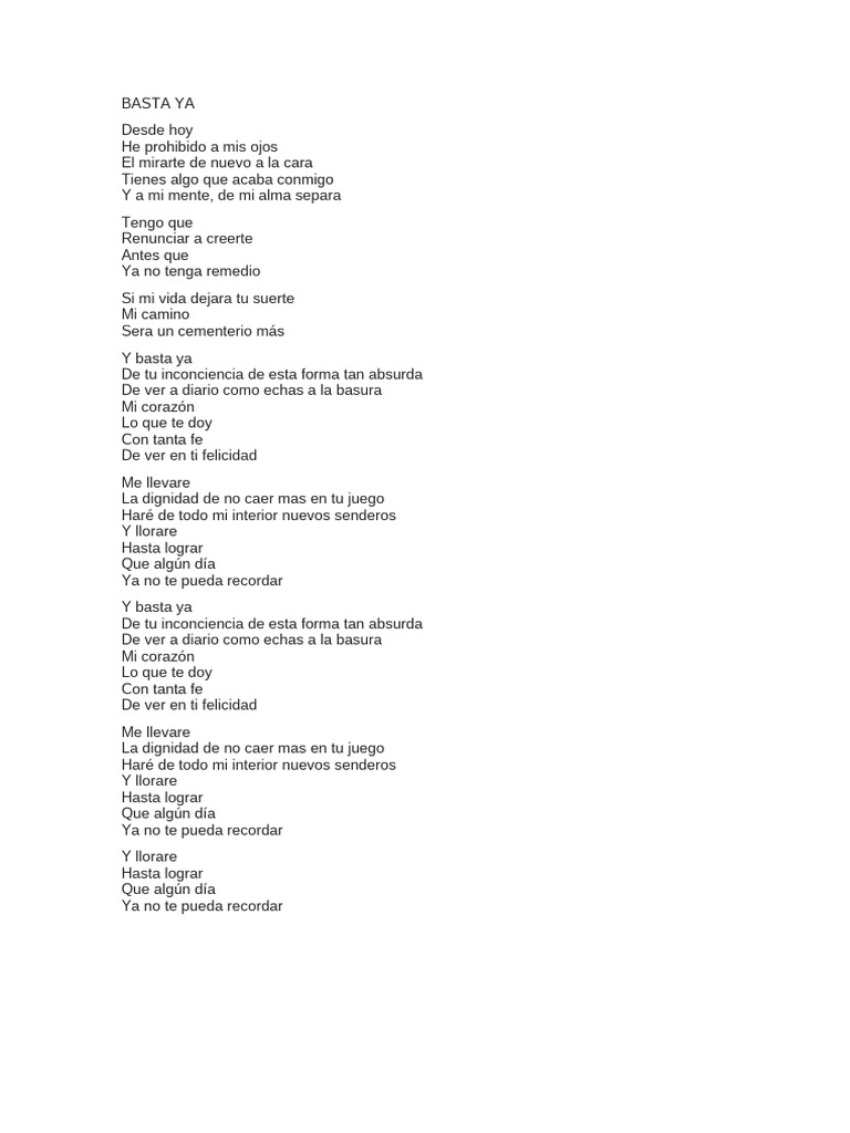 Basta Ya | PDF