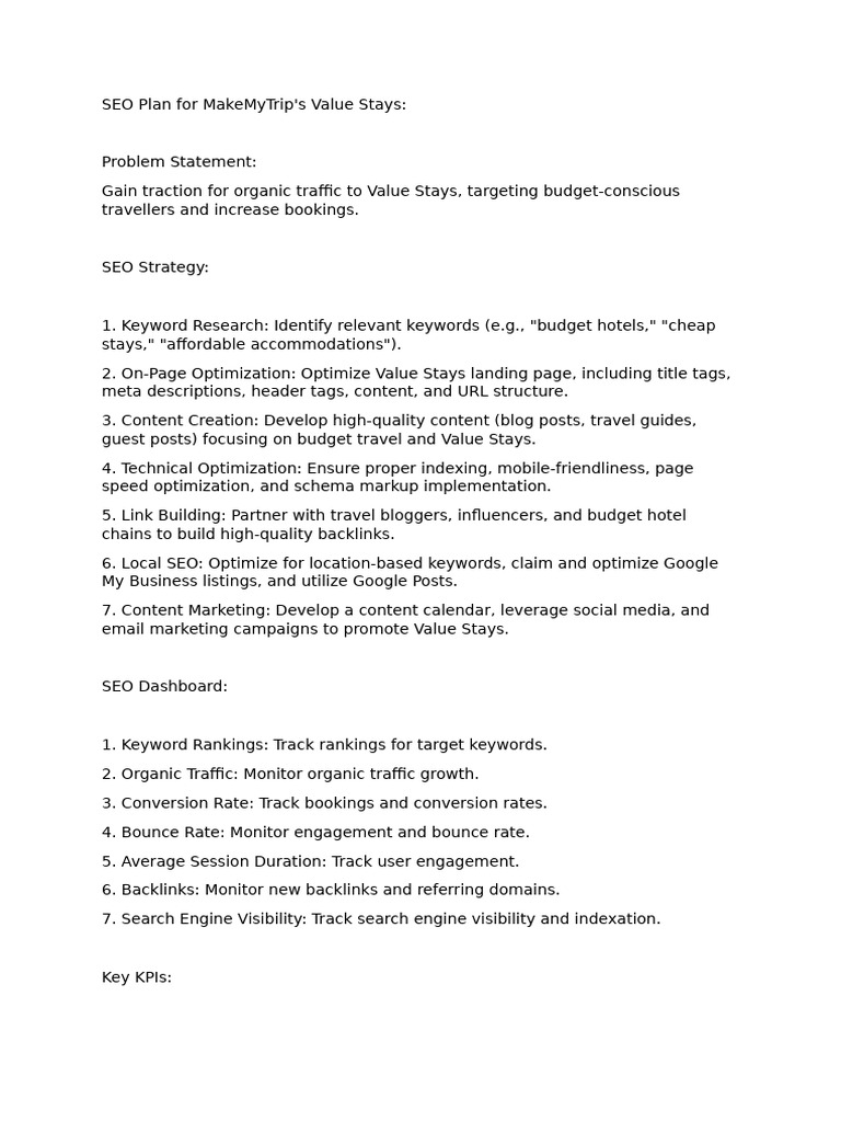 SEO Assignment Rough | PDF | Search Engine Optimization | World Wide Web