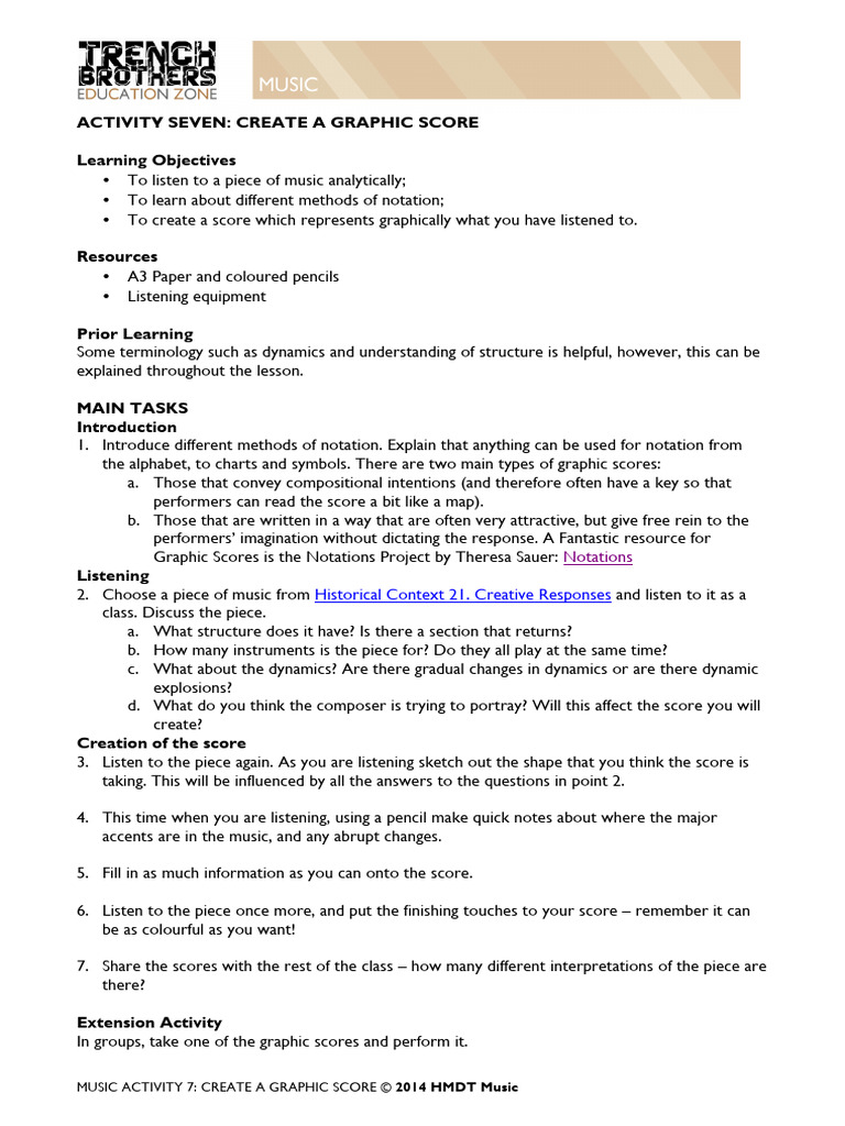 Microsoft Word - Music 7. Create A Graphic Score | PDF
