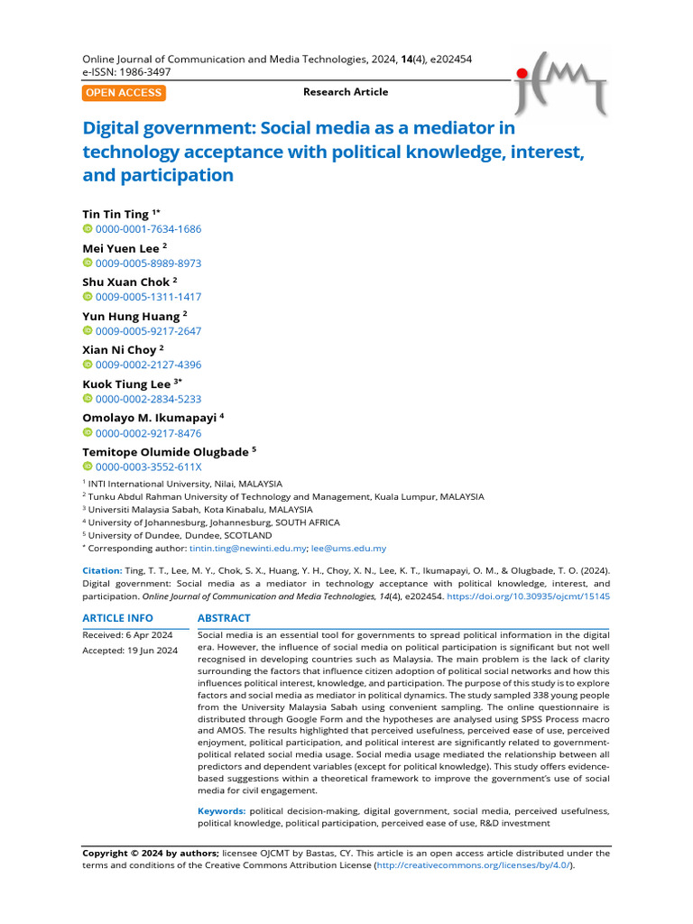 Social Media Government | PDF