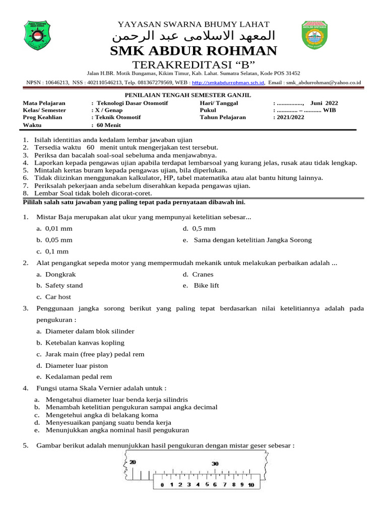 Soal PG PDTO Kelas X | PDF