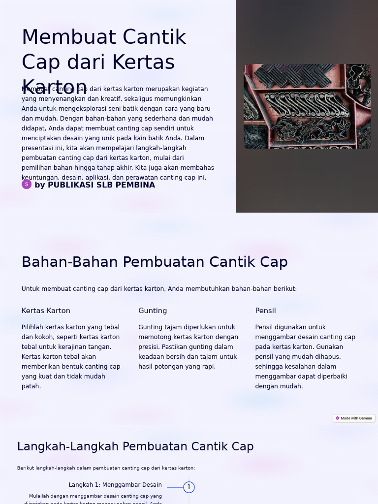 Membuat Cantik Cap Dari Kertas Karton | PDF
