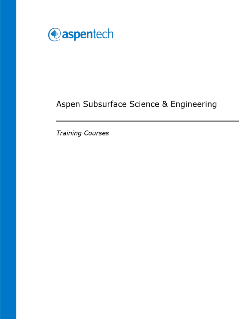 Training Courses AspenTech SSE 2023 Copyright | PDF