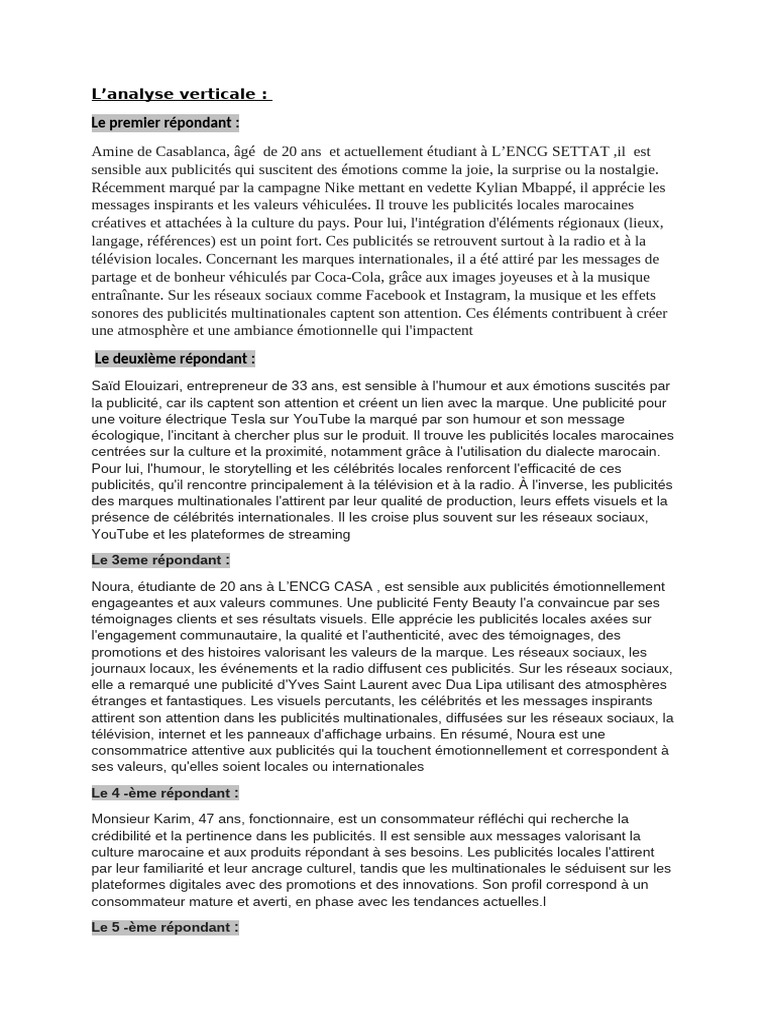 Analyse Verticale | PDF