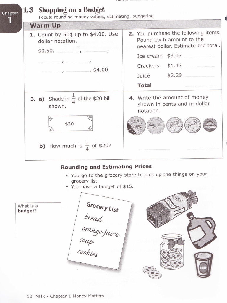1.3 Shopping On A Budget | PDF