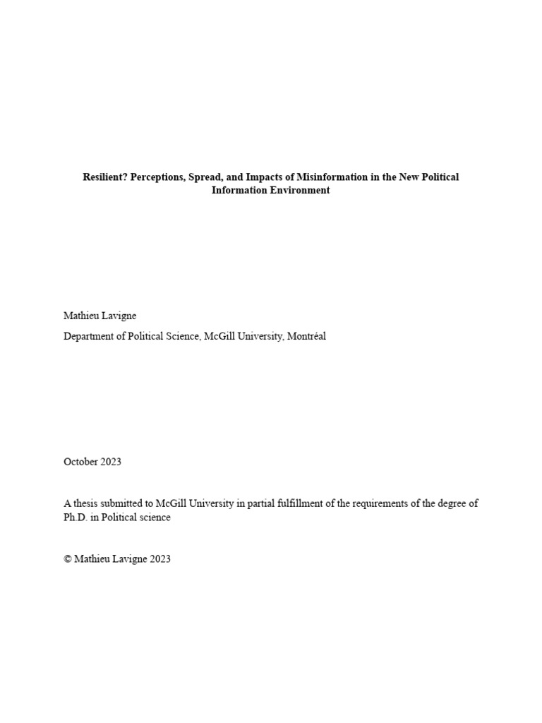 Resilient Perceptions, Spread | PDF