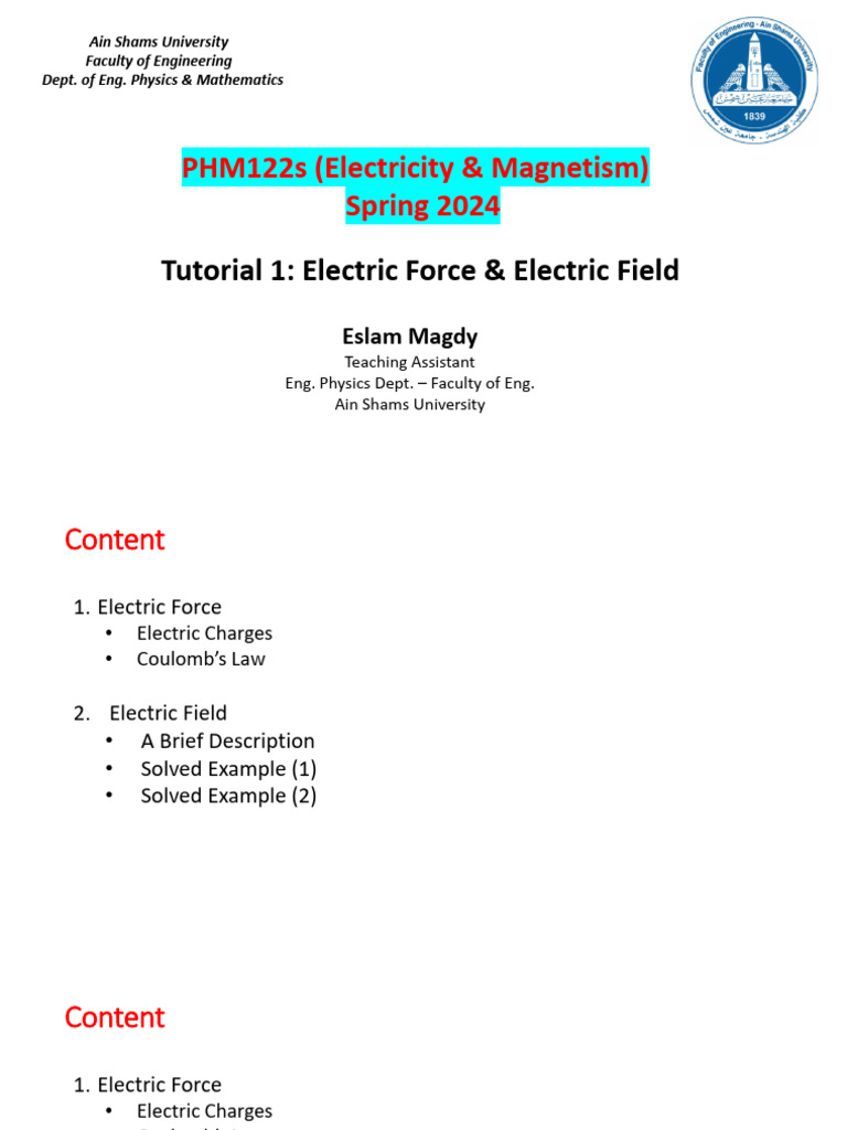 Tutorial 1 Slides | PDF