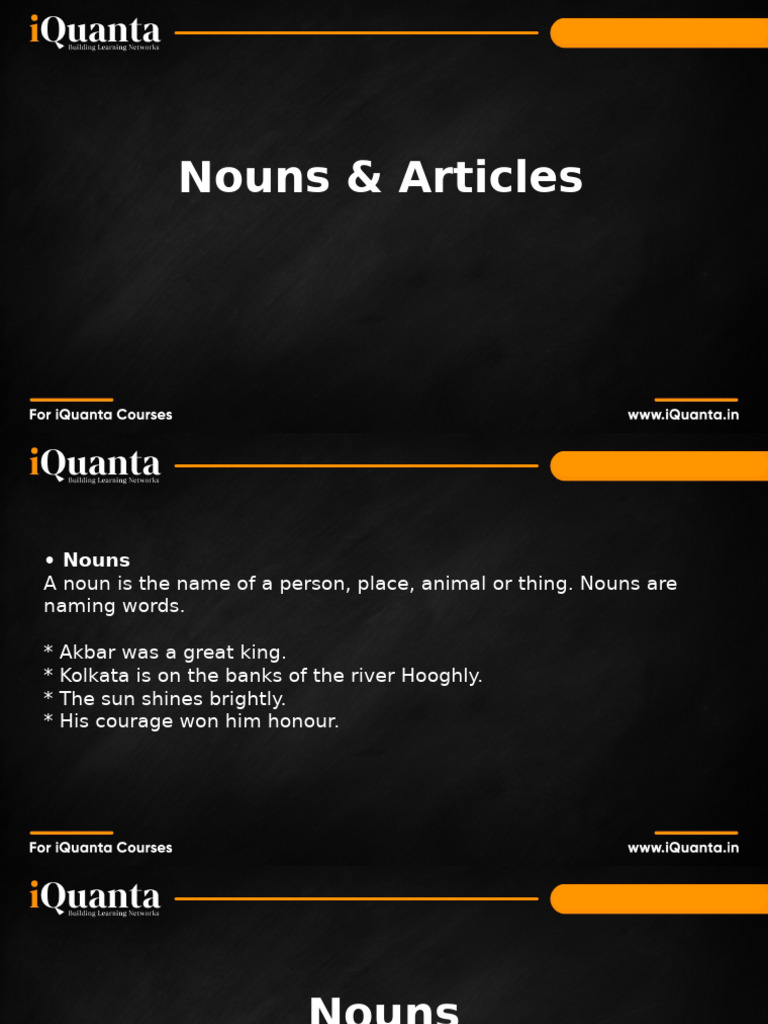Nouns & Articles | PDF
