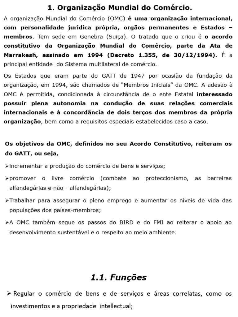 Resumo - OMC (1)_091236 | PDF