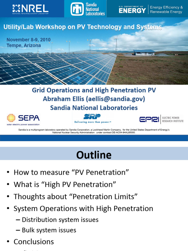 Grid operation High Solar Penetration | PDF