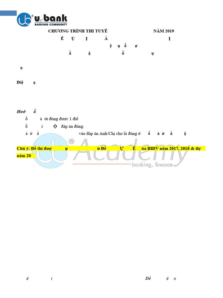 Luat To Chuc Tin Dung - Dap An Bidv Inten 2 | PDF