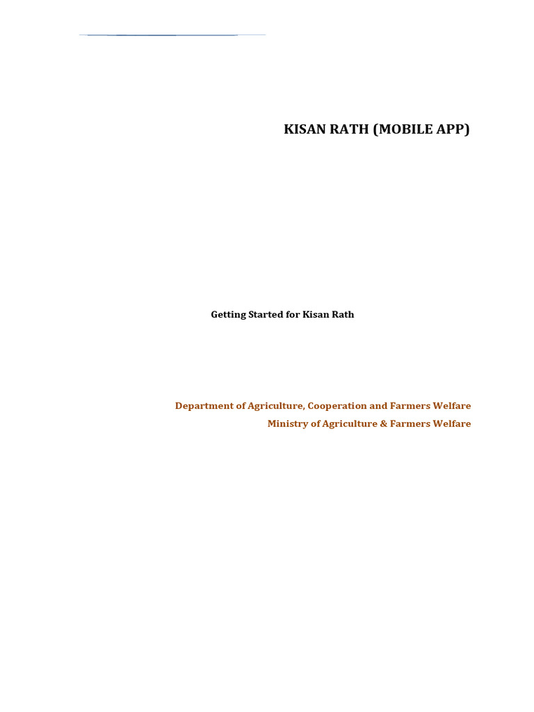 Kisan_Rath_User_Manual_Consolidated | PDF