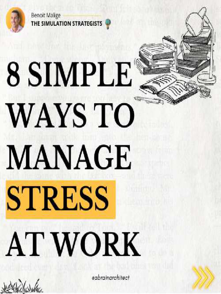 8 Simple Ways to Manage Stress at Work 1726547622 | PDF