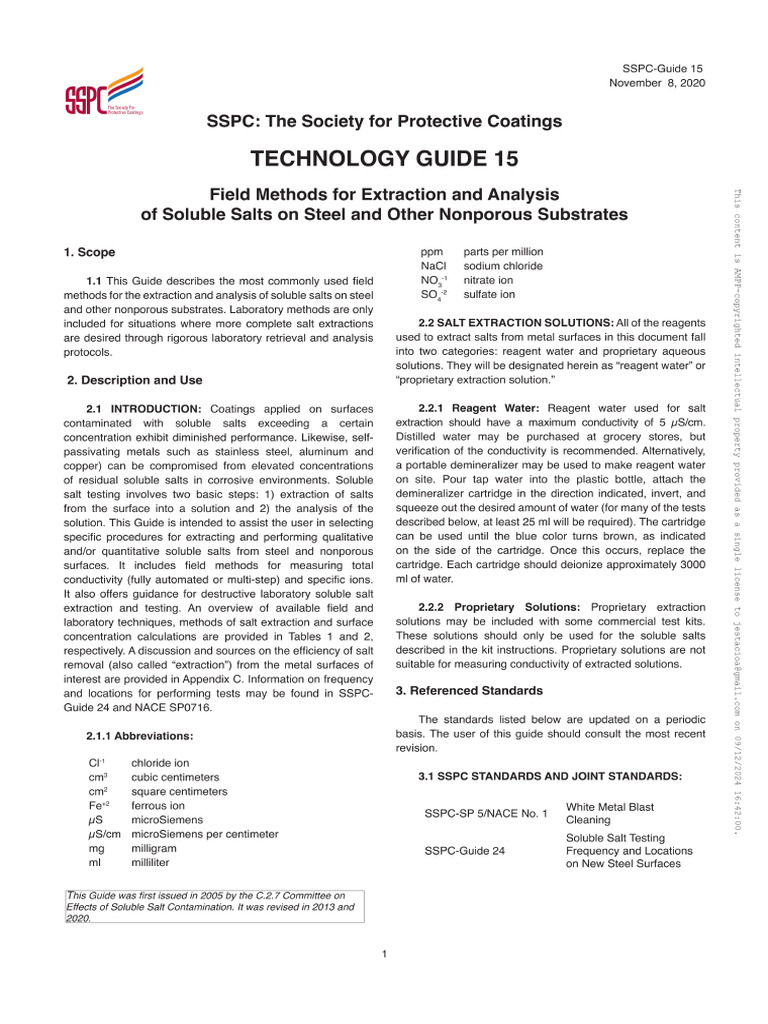 SSPC Guide 15 2020 | PDF