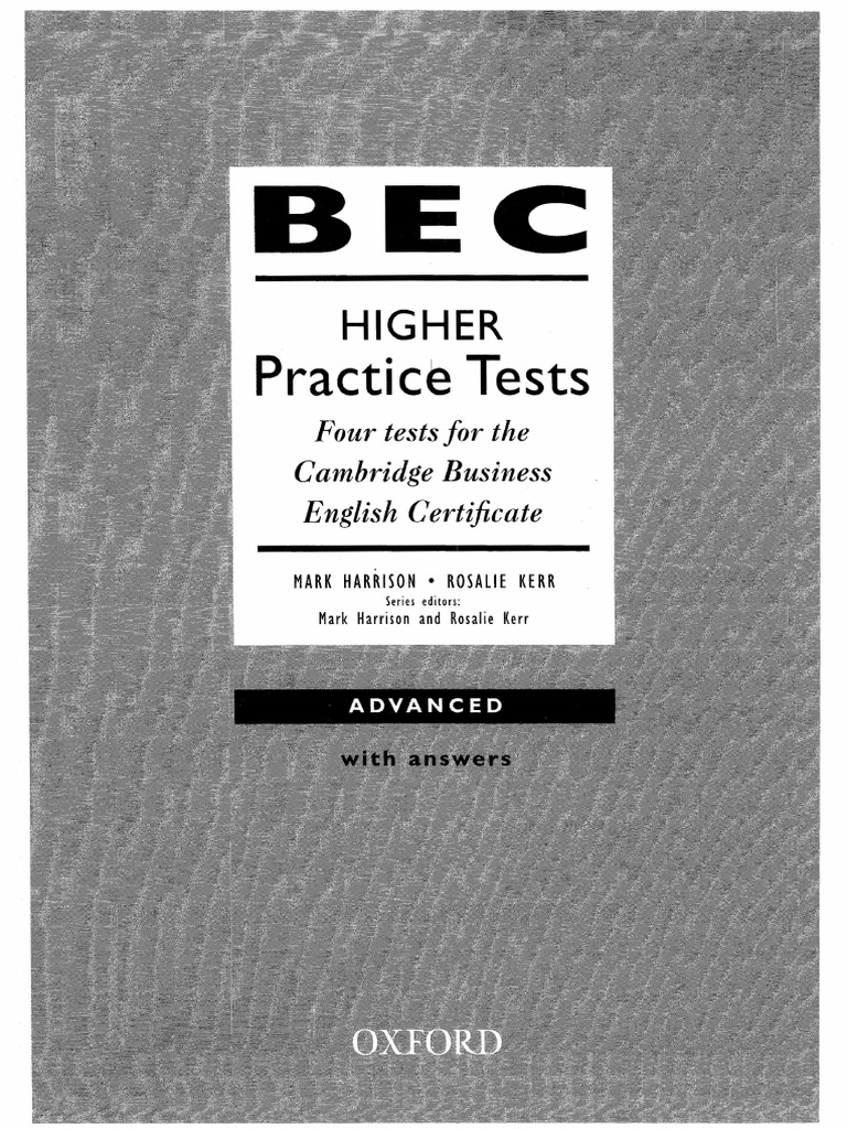BEC Higher (Ox) Exam Book (Oxford) 0001 | PDF | Multiple Choice | Sales