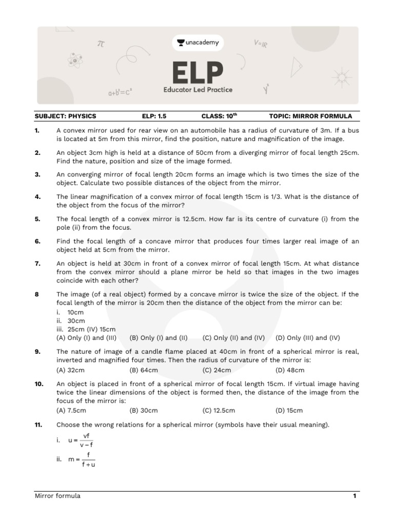 ELP-1.5 - (Mirrors Formula) | PDF