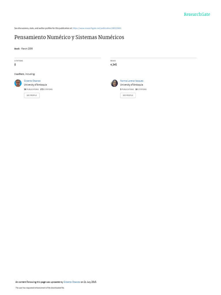 M-Dulo 1. Pensamiento Numerico | PDF
