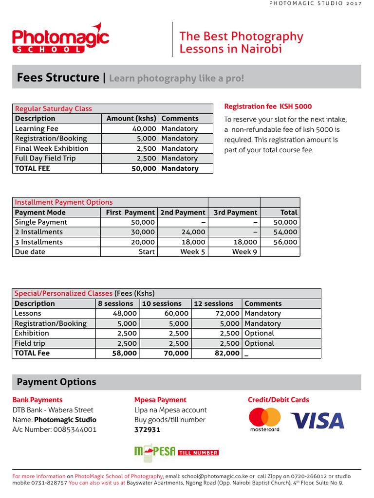 Photomagic School Fee Structure (2017) | PDF