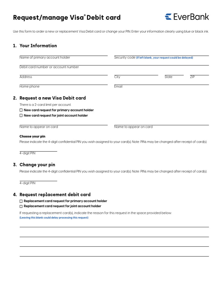 Manage Debit Card | PDF