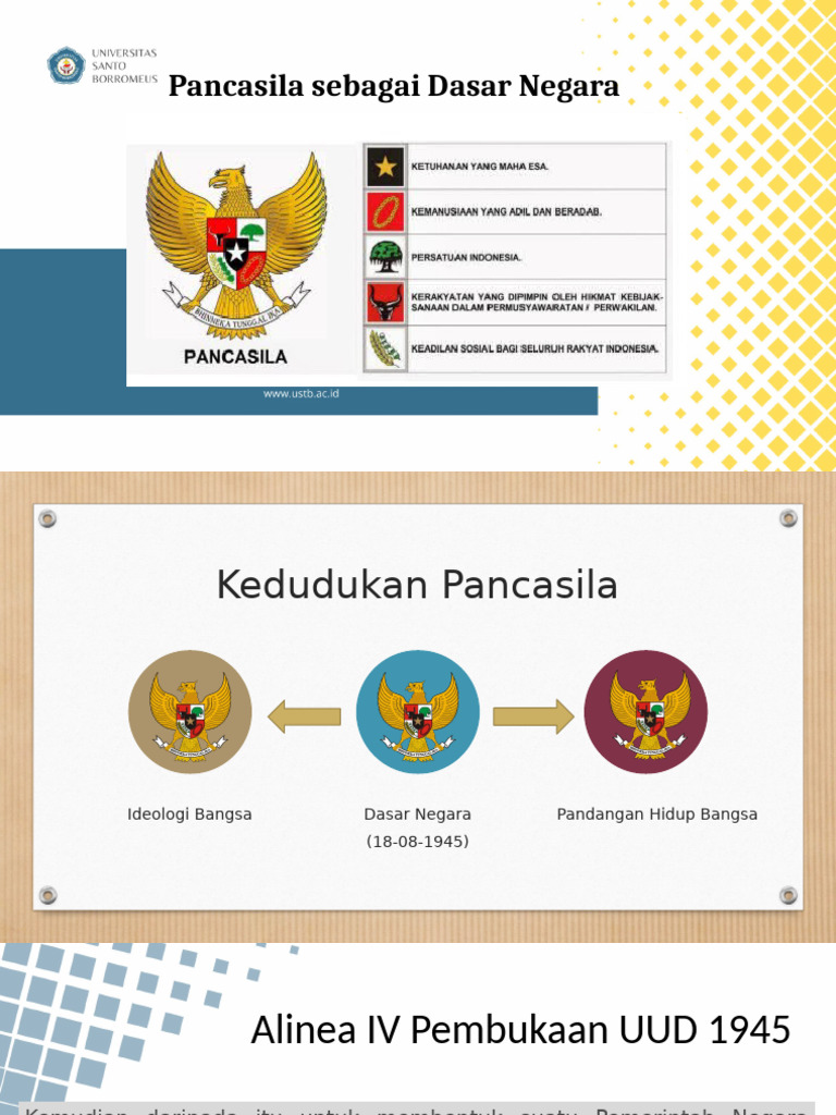 Pancasila Sebagai Dasar Negara | PDF
