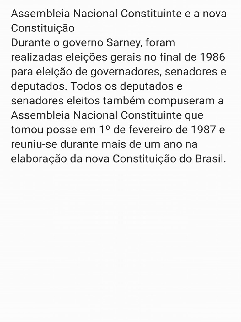 Assembleia Nacional Constituinte | PDF