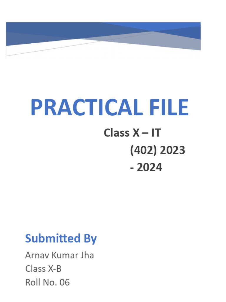 IT Practical File | PDF
