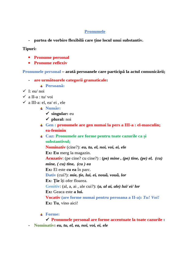 Pronumele | PDF