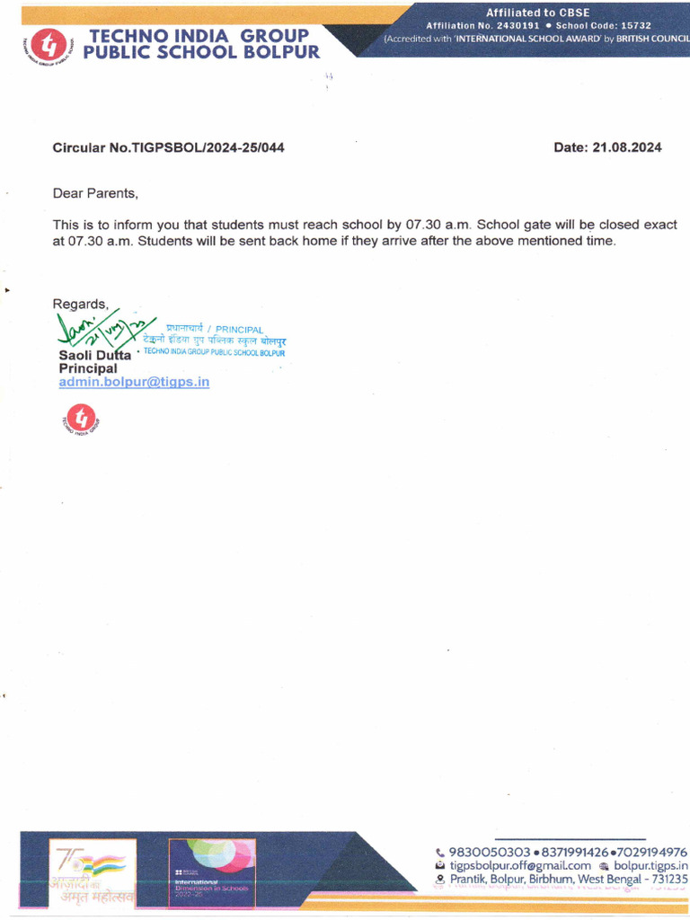 044 - Arrival Timing - Tigps-Bolpur | PDF
