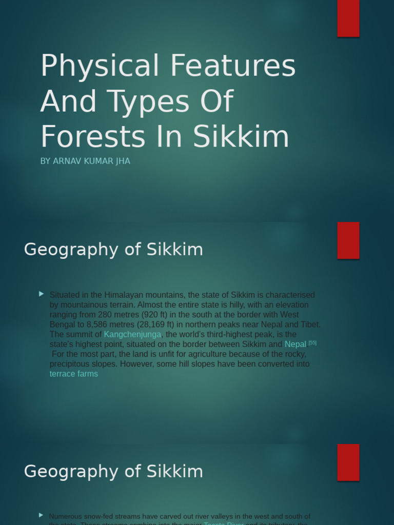 Physical Features and Types of Forests in Sikkim by Arnav Kumar Jha ...