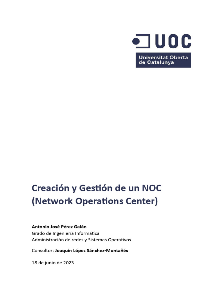 Generalidades NOC | PDF