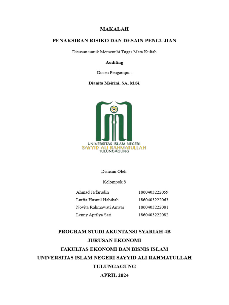 Kelompok 8 Auditing - Makalah | PDF
