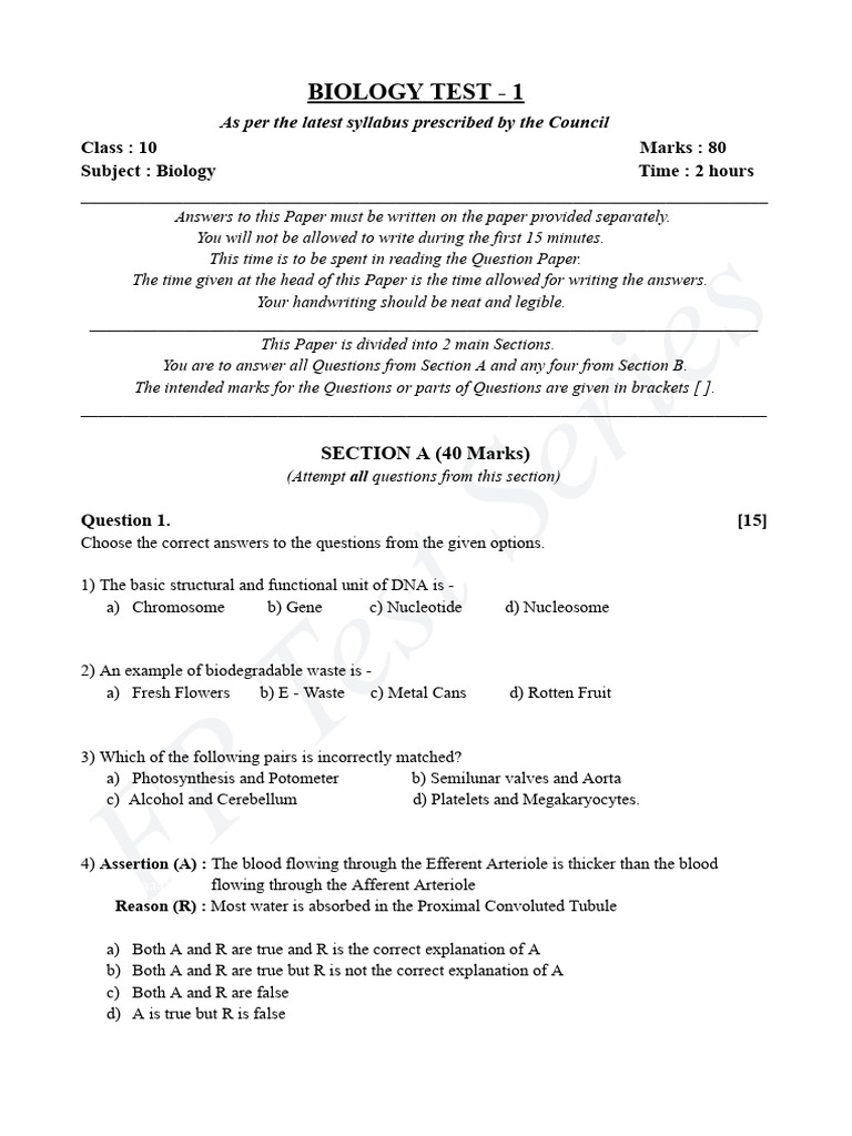 Biology FP Test 1 | PDF