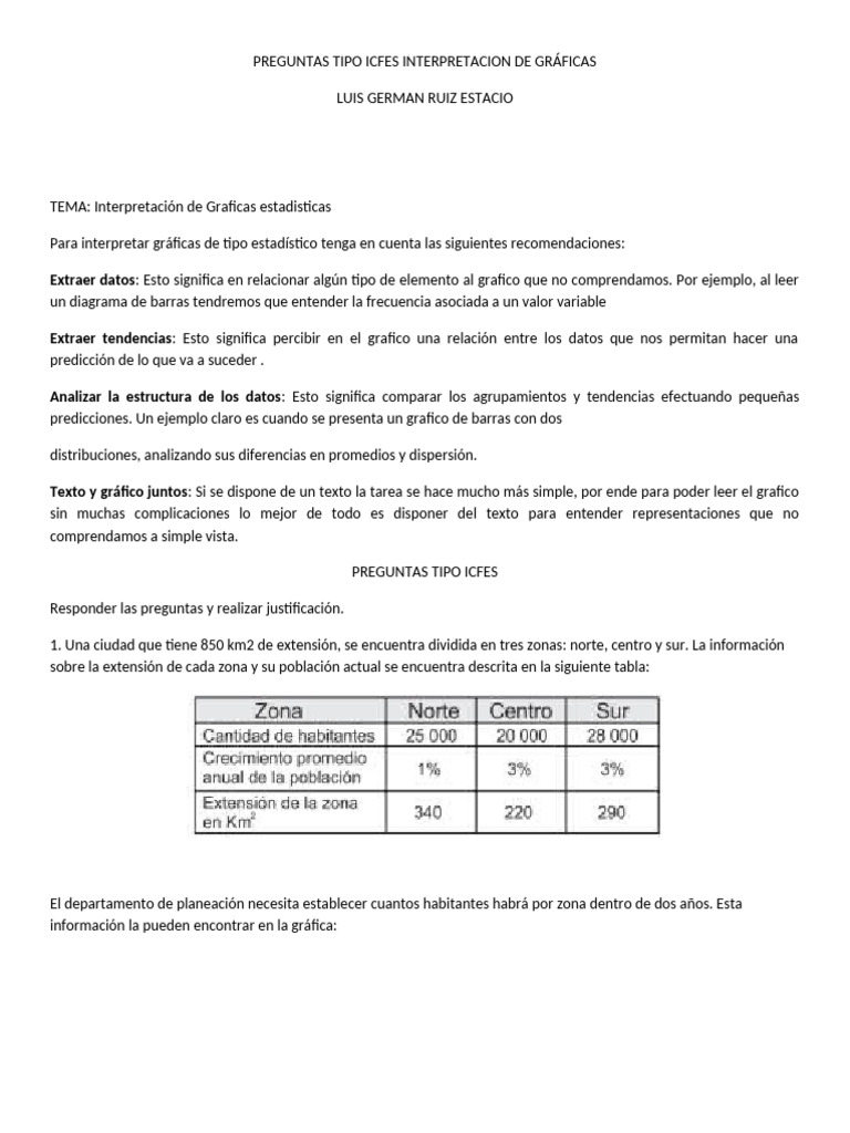 Pregunta Tipo Icfes Tablas y Graficos | PDF