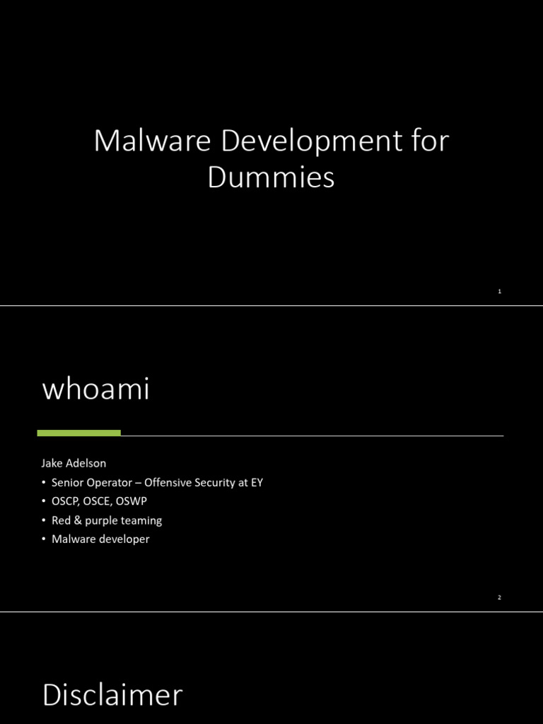 malware_development_for_dummies_Jake_Adelson | PDF