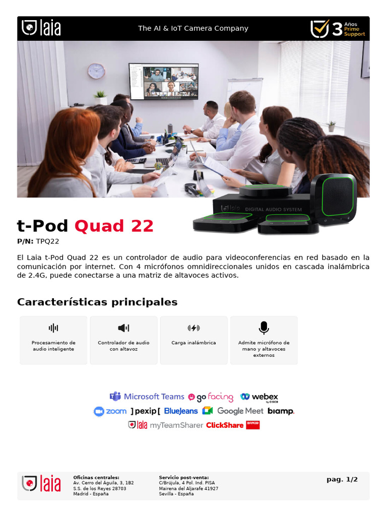 T-Pod - Quad 22 - Product-Sheet-1 | PDF