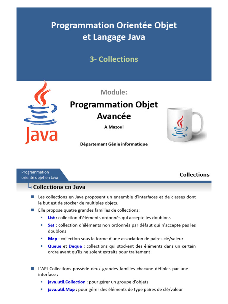 3 - Cours Java - Collections | PDF